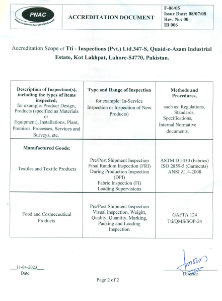 ISO/IEC 17020 Accreditations - Tti Inspections