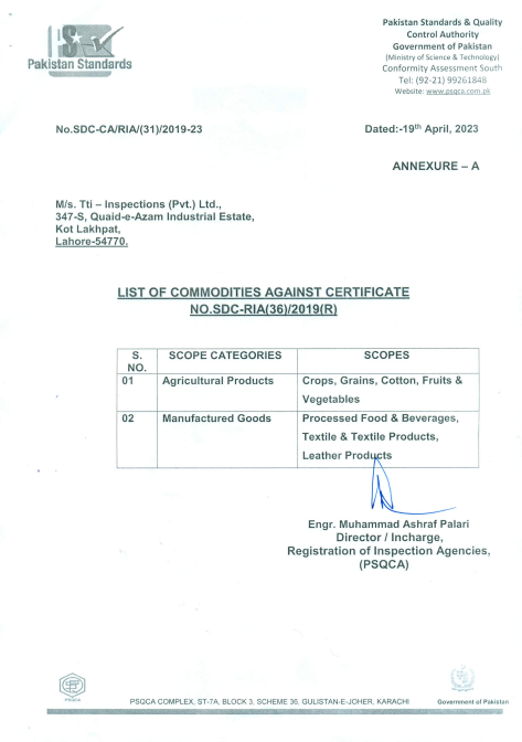 ISO/IEC 17020 Accreditations - Tti Inspections
